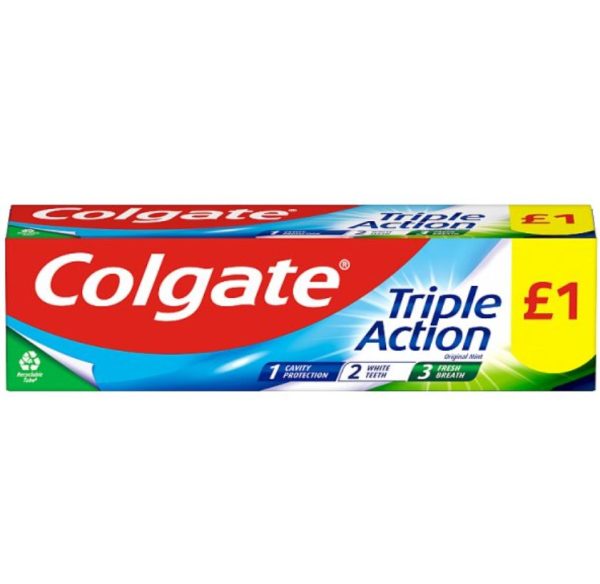 Colgate Triple Action Toothpaste 75ml - Willesborough Budgens