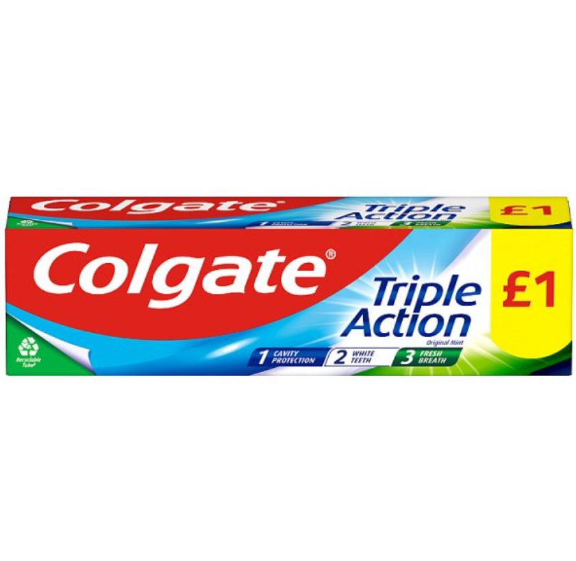 Colgate Triple Action Toothpaste 75ml - Willesborough Budgens